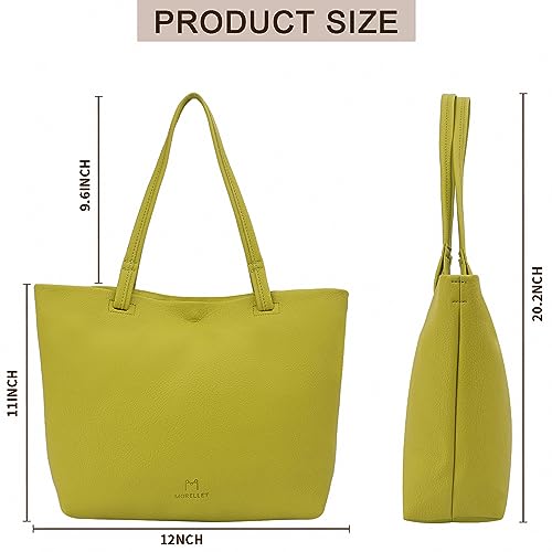 2023 Upgrade Leather Tote Bag for Women, Big Capacity Top Handle Ladies Shoulder Bags for Work School