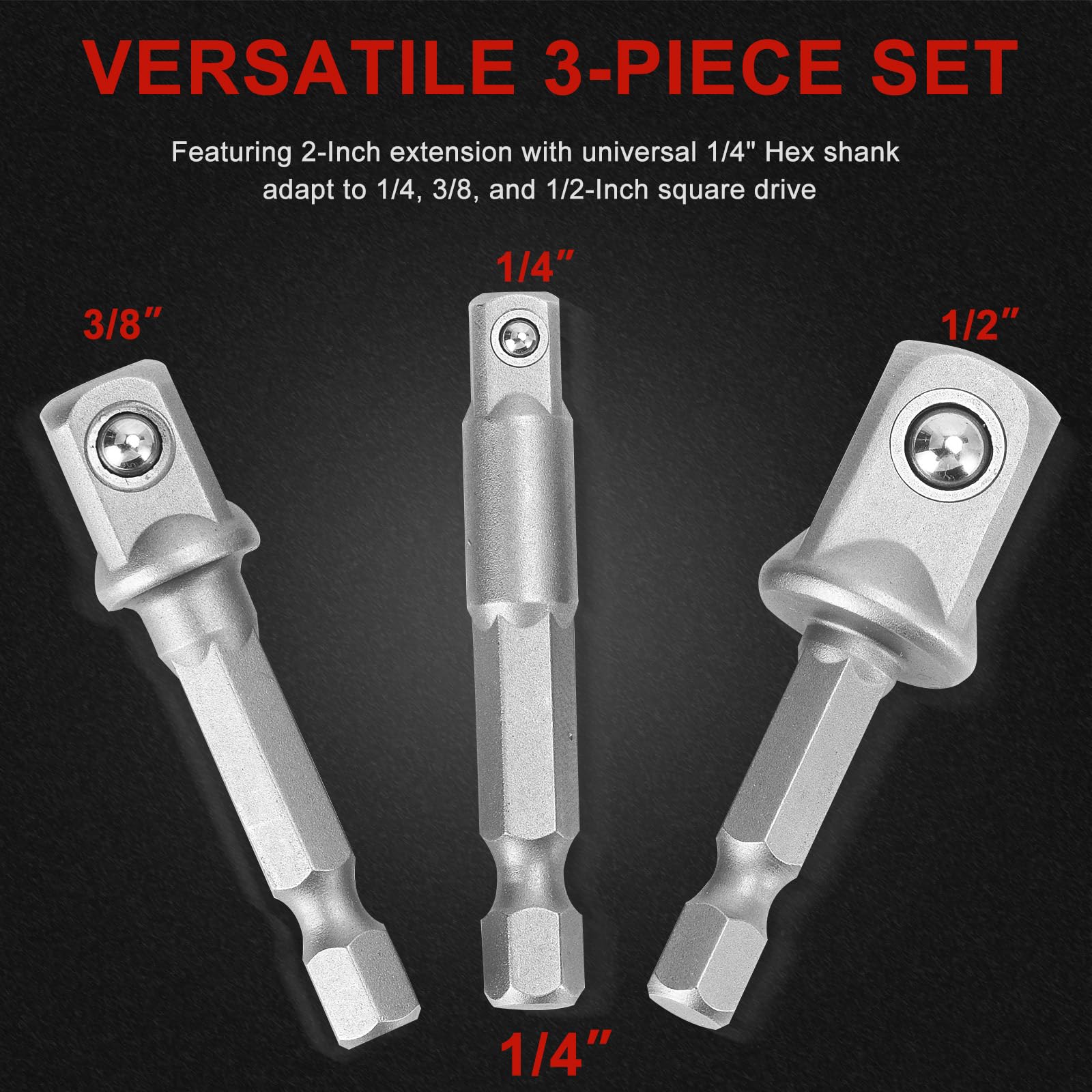AOBEN 15 PCS XZN Triple Square Spline Bit Socket Set, S2 Alloy Steel Bits with Cr-V Steel Socket, M4-M18, Includes Socket Adapters