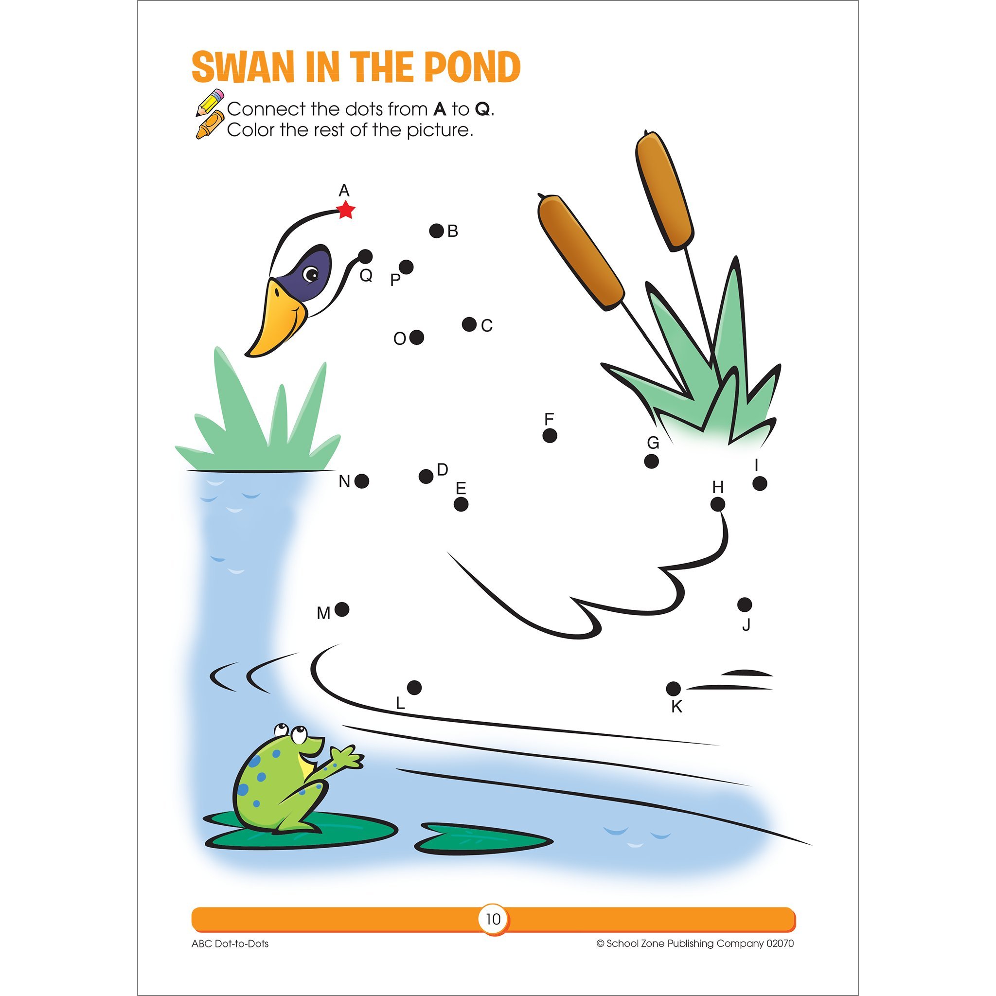 School Zone - ABC Dot-to-Dots Workbook - 32 Pages, Ages 3 to 5, Preschool, Kindergarten, Connect the Dots, Alphabet, Letter Puzzles, and More (School Zone Get Ready!™ Activity Book Series)