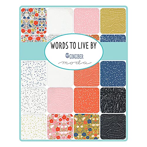 Words to Live by Jelly Roll by Gingiber for Moda Fabrics 48320JR 40 2.5" x 42" Fabric Strips
