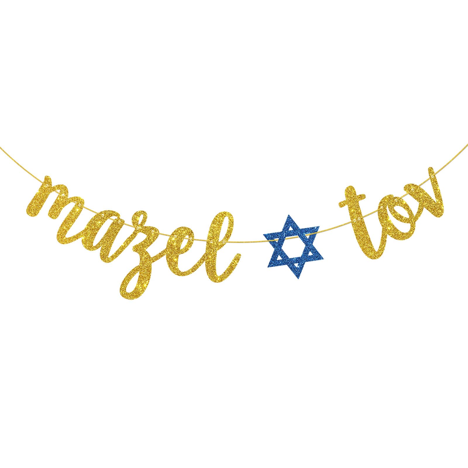 Helewilk Mazel Tov Banner, Bar Mitzvah/Jewish Decoration/Engagement/Wedding Party Decoration