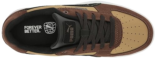 PUMA Men's CAVEN 2.0 BUCK SUEDE Sneaker, Totally Taupe-PUMA Black-Chestnut Brown, 13