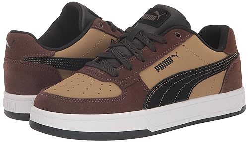 PUMA Men's CAVEN 2.0 BUCK SUEDE Sneaker, Totally Taupe-PUMA Black-Chestnut Brown, 13