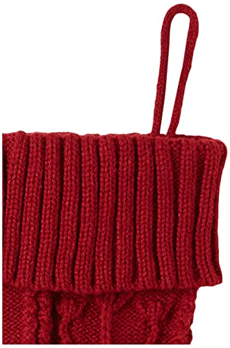 Bellivera Christmas Stockings 3 Pack Large Size Cable Knitted Xmas Stockings 18 inch Personalized Heart Red & White & Green Hanging Stockings Set for Christmas Decorations