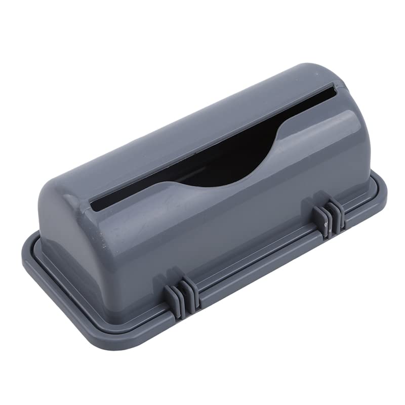 WYBF KinAndKen Wall Mounted Trash Bags Holder Storage Box Multi-Purpose Garbage Bag Dispenser Storage Box for Bathroom Kitchen, Gray
