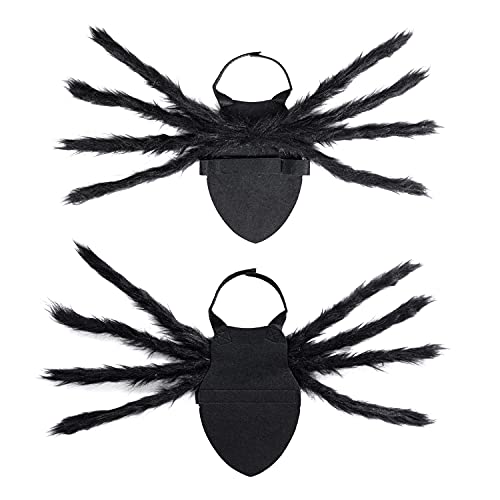 ZC Halloween Spider Costume for Small Dogs and Cats, Halloween Funny Pet Dog Puppy Cosplay Costume with Adjustable Velcro