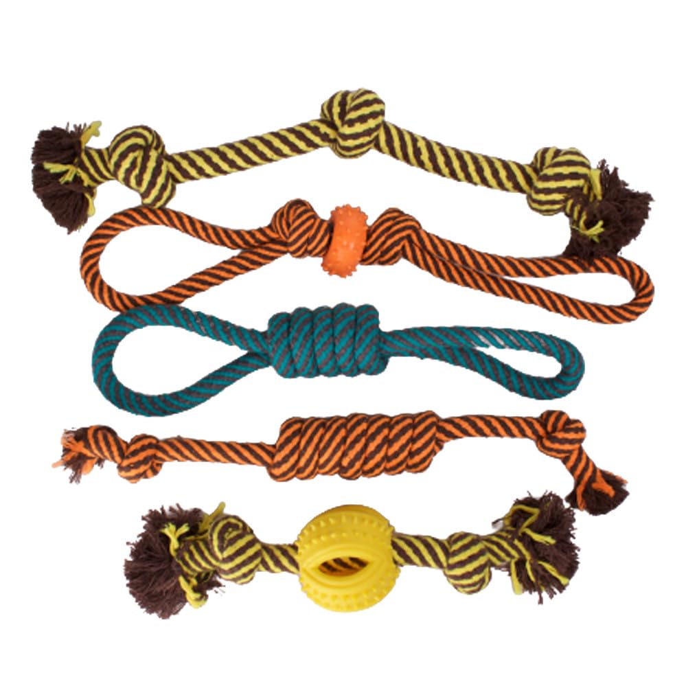 ALLUM Interactive Dog Toy Bundle – Durable Dog Chew Toys for Puppies, Medium & Large Breeds, Tug of War Dog Toys, Teething Toys for Puppies – Enrichment Dog Toys for Aggressive Chewers