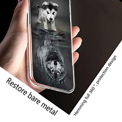 HHUAN Case for Realme C11 2021 (6.52 Inch) with Tempered Glass Screen Protector, Clear Soft Silicone Protective Cover Bumper Shockproof Phone Case for Realme C11 2021 - WMA27