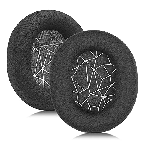 MOLGRIA Ear Pads Cushion for Arctis 7, Replacement Fabric earpads Compatible with Steel Series Arctis 3 5 7P Arctis 9 Arctis 1 Arctis Pro Prime PC PS3 PS4 PS5 Gaming Headset (White Texture Lining)