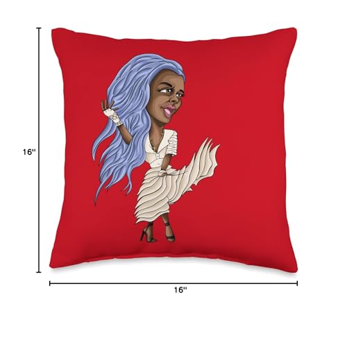 Pop Inspired Anime Fashion The Runaway Kawaii Black Girl Anime Style Summer Spring Fun Throw Pillow, 16x16, Multicolor