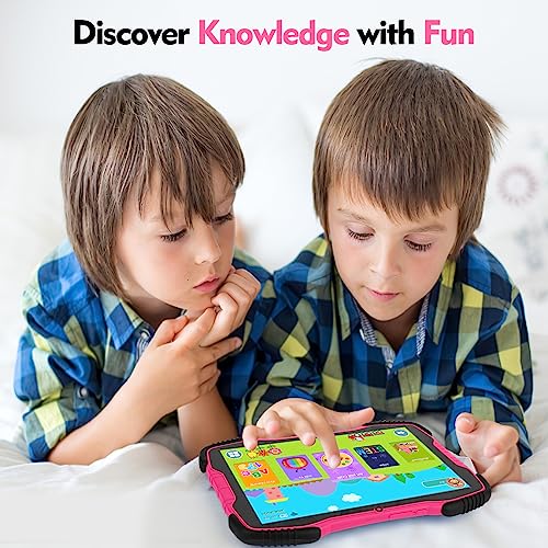 Tablet for Kids Tablet 10 inch with Case Included, Tablet for Toddlers Tablet 10 inch Children Tablets for Kids Android Tablet 3GB 64GB with WiFi Dual Camera Learning Games for Boys Girls (Roser)