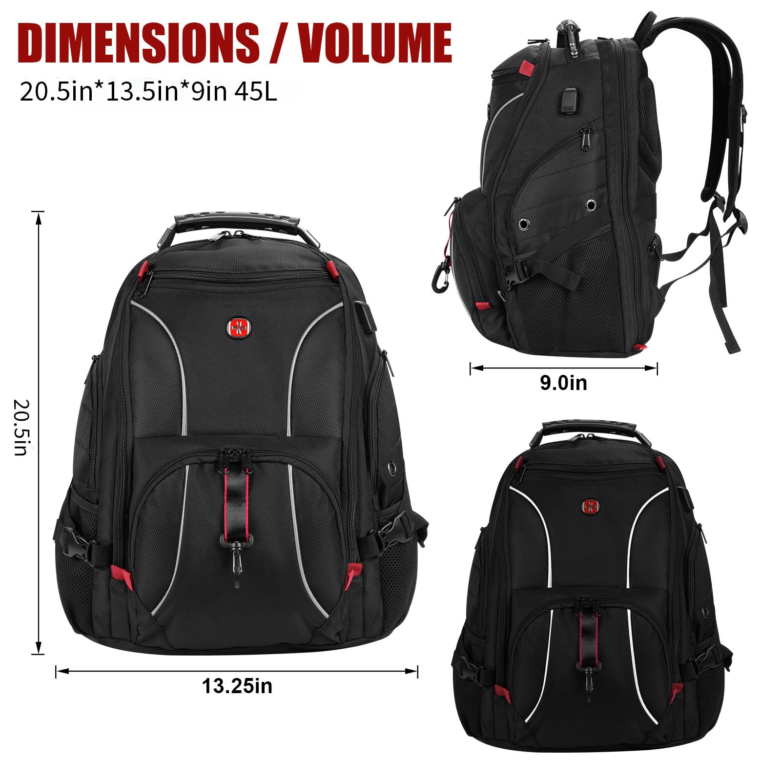 StarCloud 18.4-Inch TSA-Friendly Laptop Backpack - Water-Repellent, Perfect for College, Commuting, Weekend Getaways & Business Travel