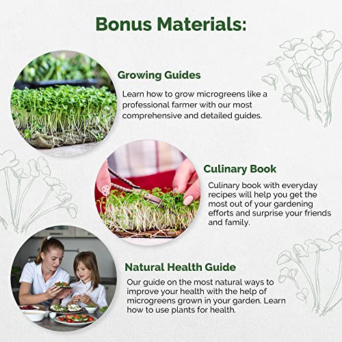 Arugula Sprouting & Microgreens Seeds - Non-GMO, Heirloom Sprout Seeds Kit in Bulk 1lb Resealable Bag for Planting & Growing Microgreens in Soil, Coconut Coir, Garden, Aerogarden & Hydroponic System.