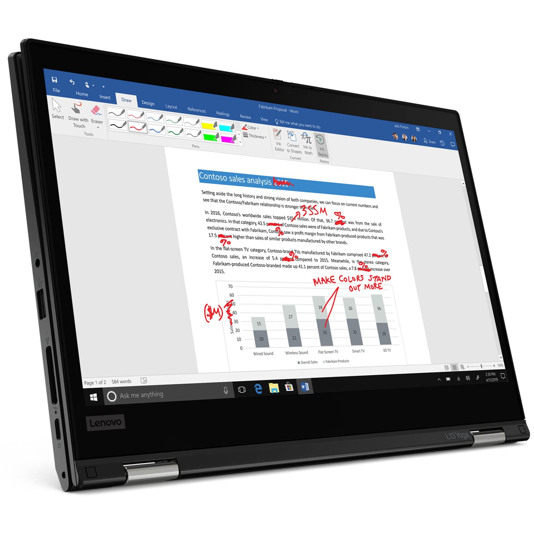Lenovo ThinkPad L13 Yoga Gen 2 13.3" Touchscreen FHD 2-in-1 Laptop, Intel Quad-Core i5-1135G7 (Beat i7-1065G7), 16GB DDR4 RAM, 512GB PCIe SSD, WiFi 6, Bluetooth 5.1, Windows 10 Pro, BROAG HDMI Cable