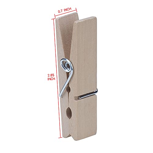 30pcs Large Wooden Clothespins, Sturdy and Heavy Duty Clothes Pins for Hanging, Outdoor, Crafts