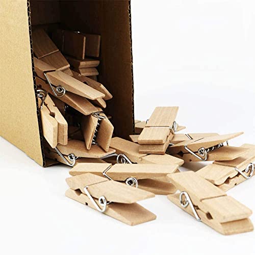 30pcs Large Wooden Clothespins, Sturdy and Heavy Duty Clothes Pins for Hanging, Outdoor, Crafts