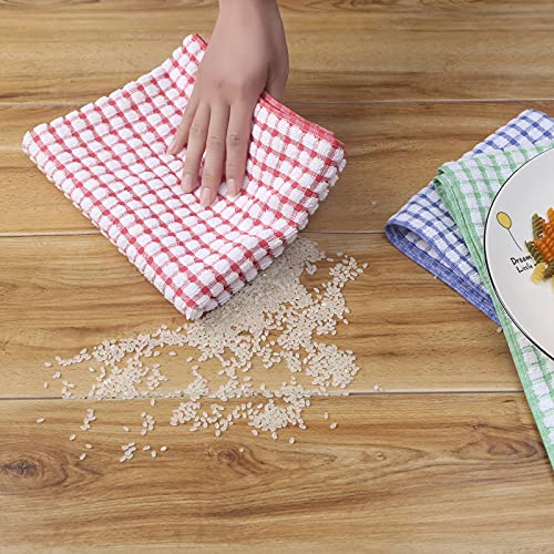 Oeleky Dish Towels for Kitchen 15x26 Inches, Pack of 8 Cotton Kitchen Towels for Drying Dishes, Absorbent Bar Mop Towels (Multi, 15x26 inches)