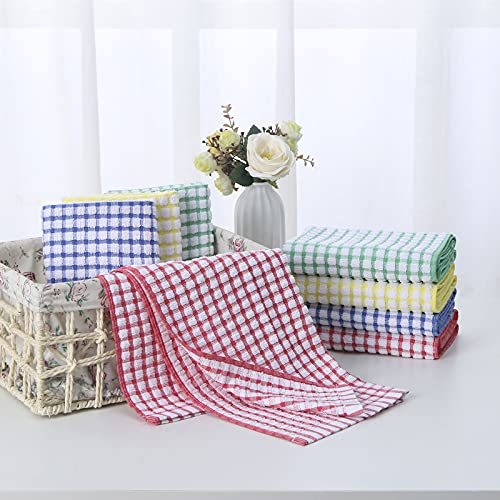 Oeleky Dish Towels for Kitchen 15x26 Inches, Pack of 8 Cotton Kitchen Towels for Drying Dishes, Absorbent Bar Mop Towels (Multi, 15x26 inches)