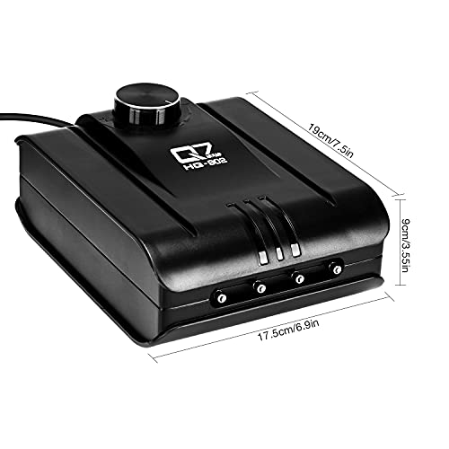 Aquarium Air Pump 4 Outlet, Lychee 254GPH 8W Quiet Oxygen Pump Fish Tank Aerator Pump with Check Valve Air Stone for Up to 300 Gallon Fish Tank