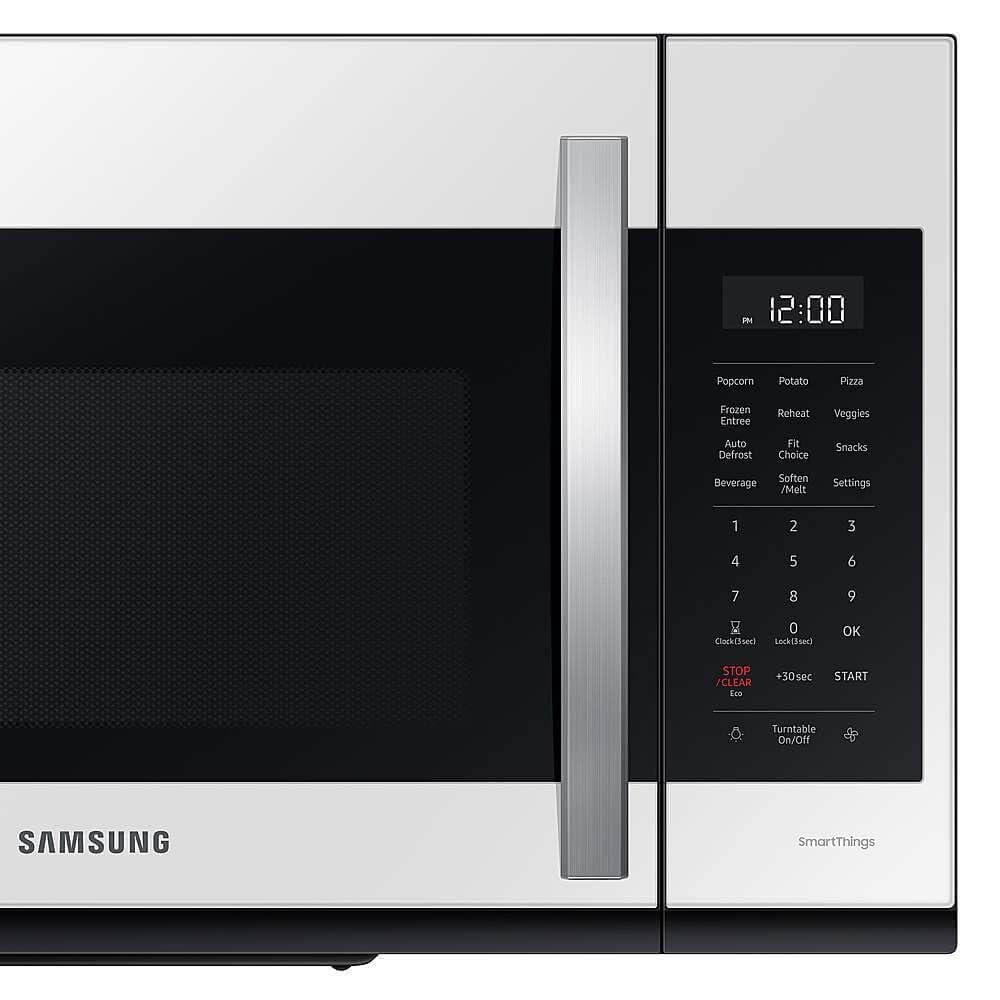 Samsung ME19CB704112 1.9 Cu. Ft. Bespoke White Glass Smart Over-the-Range Microwave