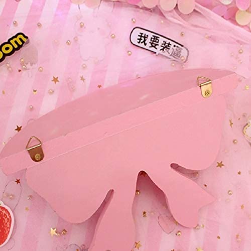 Kawaii Wood Floating Shelf Kawaii Wall Decor Kawaii Room Decor Kawaii Pink Room Decor (Pink)