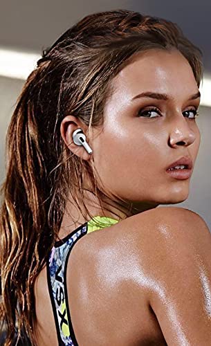 ALXCD Earbuds Tips Hook Compatible with AirPods Pro, 4 Pairs Anti-Slip Anti-Lost Soft Silicone Sport Ear Buds Tips Hook, Replacement for AirPods Pro [1Sport] 4 Pairs White