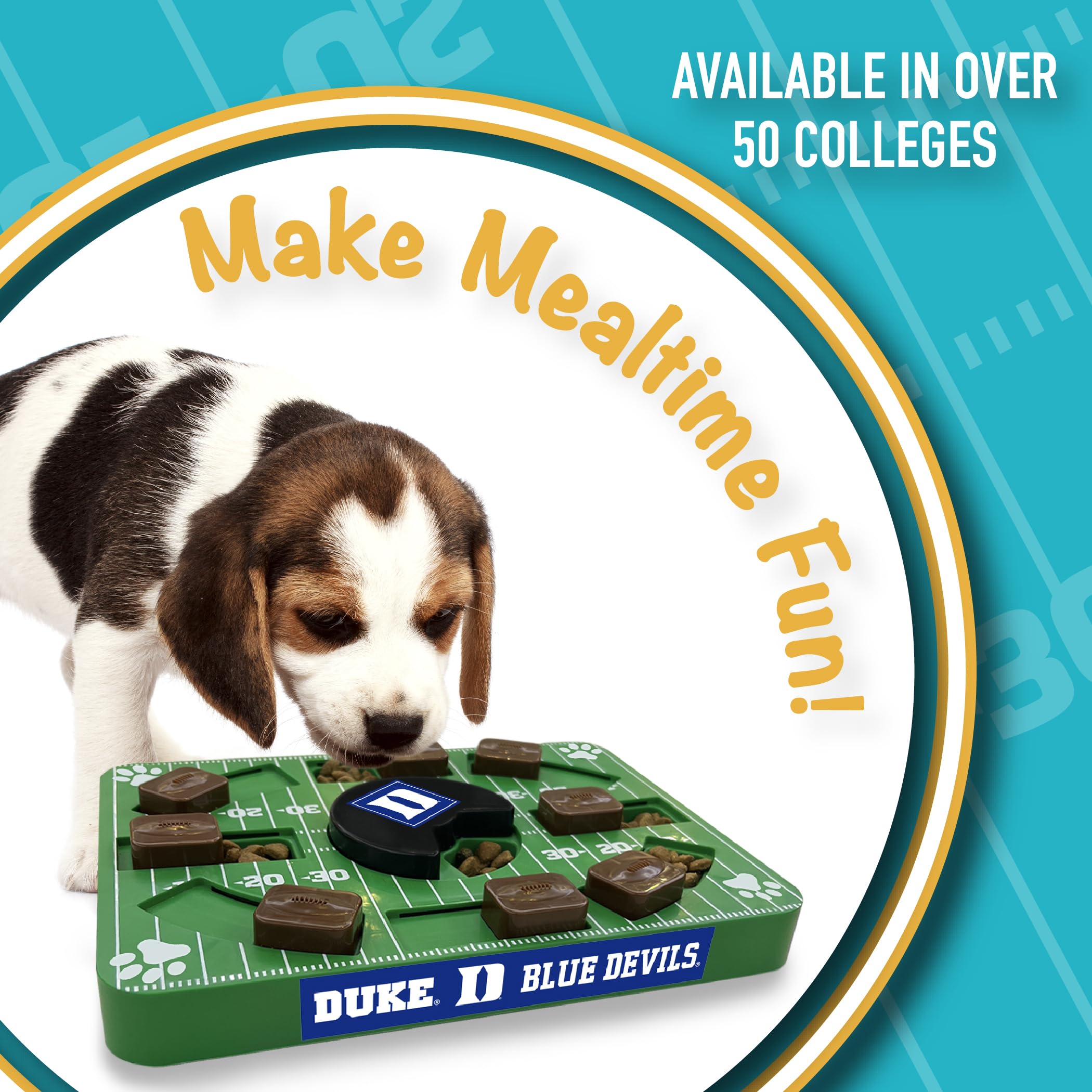 Pets First NCAA Duke Blue Devils Puzzle Toy, Puzzle Treat Dog Toy, Interactive Dog Treat Toy, Dog Puzzle Fedding Slow Toy