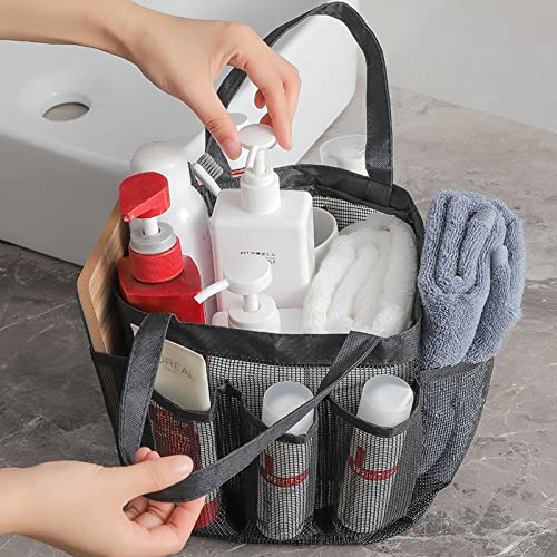 MBVBN Enignic Mesh Shower Caddy Portable for College Dorm Room Essentials, Caddy Organizer, With 8-Pocket Large Capacity For Conditioner, Soap And Other Bathroom Accessories. Camp, Gym, Swim, Beach.