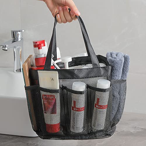 MBVBN Enignic Mesh Shower Caddy Portable for College Dorm Room Essentials, Caddy Organizer, With 8-Pocket Large Capacity For Conditioner, Soap And Other Bathroom Accessories. Camp, Gym, Swim, Beach.