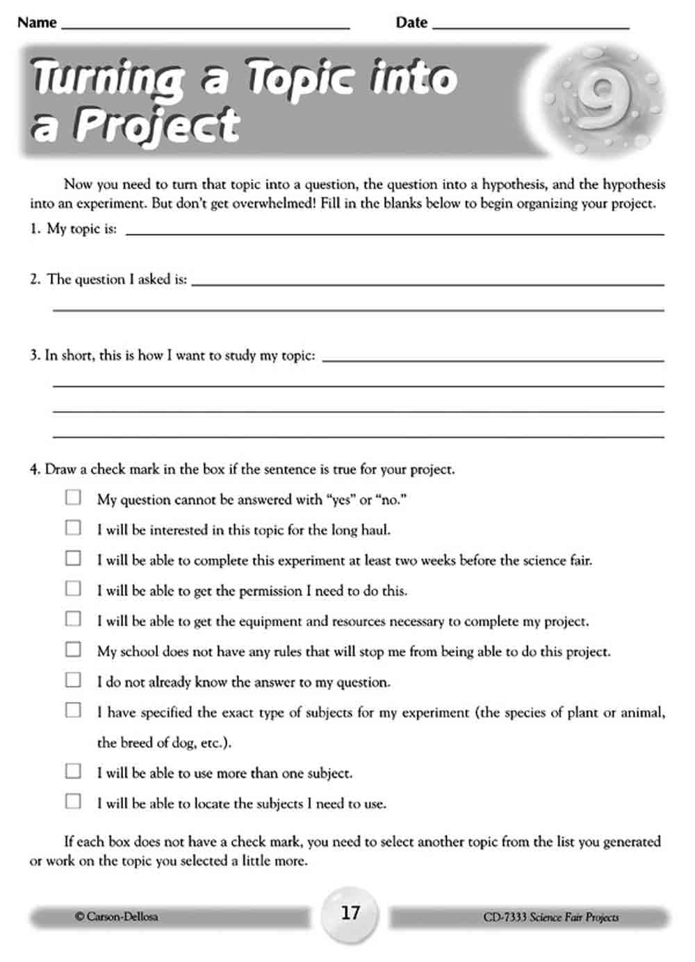 Science Fair Projects, Grades 5 - 8