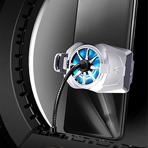 Universal Phone Cooler, Portable Quick Cooling CellPhone Radiator Gaming Cooler Fan for android devices Silver Plug-in
