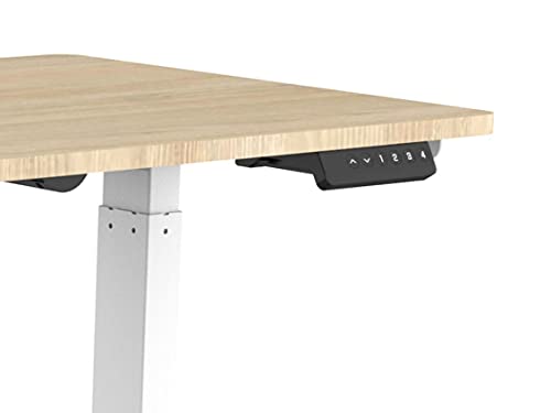 Monoprice Home Office Single Motor (47.2in x 23.6in) Sit-Stand Desk Table-Workstream Collection, White