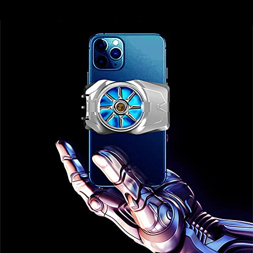 Universal Phone Cooler, Portable Quick Cooling CellPhone Radiator Gaming Cooler Fan for android devices Silver Plug-in
