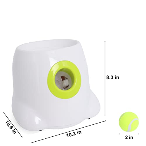 Piwerod Automatic Dog Ball Launcher, Tennis Ball Thrower Machine for Small and Medium Dogs, Interactive Dog Toys, 3PCS Tennis Balls Included (2 inch)
