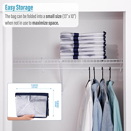 VENO 8 Pack Extra Large Moving Storage Bags with Zippers, Foldable Heavy-Duty Tote for Space Saving, Alternative to Moving Boxes, Packing Supplies, Plastic Storage Bins (Clear - Set of 8)