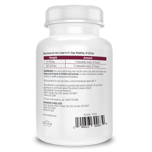 Vetality Canine Aspirin for Dogs | Fast Pain Relief | Small to Medium Dogs | Liver Flavor | 75 Chewable Tablets