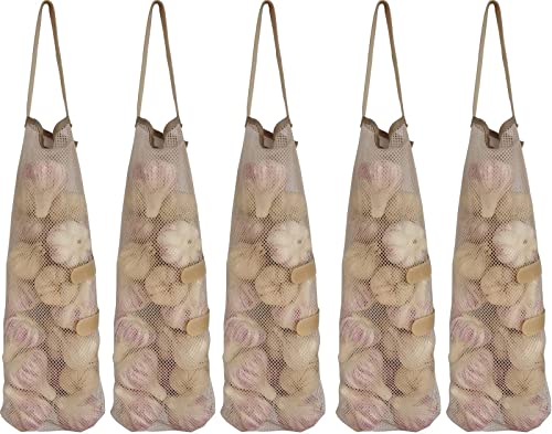 Hanging Mesh Bags Storage Potatoes Onion Garlic Net Bags Long and Large Net Produce Bags Fruit Veggies Green Pepper or Garbage Bag