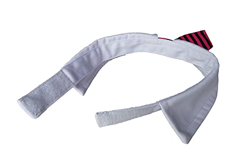 VEDEM Dog Necktie with Tuxedo Collar, Pet Adjustable Costumes Striped Neck Tie for Small Medium Large Dogs (X-Small, Red Black)