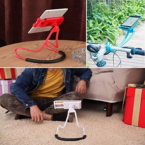 Universal Smart Mobile Phone Stand,Hanging on Neck Cell Phone Mount Holder, Lazy Cell Phone Holder (Black)