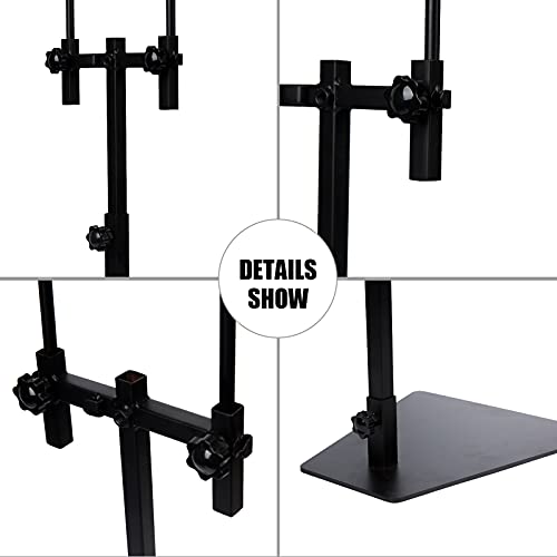 2 Hooks Ajustable Reptile Lamp Stand Bracket.Reptile Heat Light Stand Terrarium Metal Basking Lamp Holder, Use for Reptile Cold-Blooded Animals or Succulent Plants Glass Terrarium Heating Light