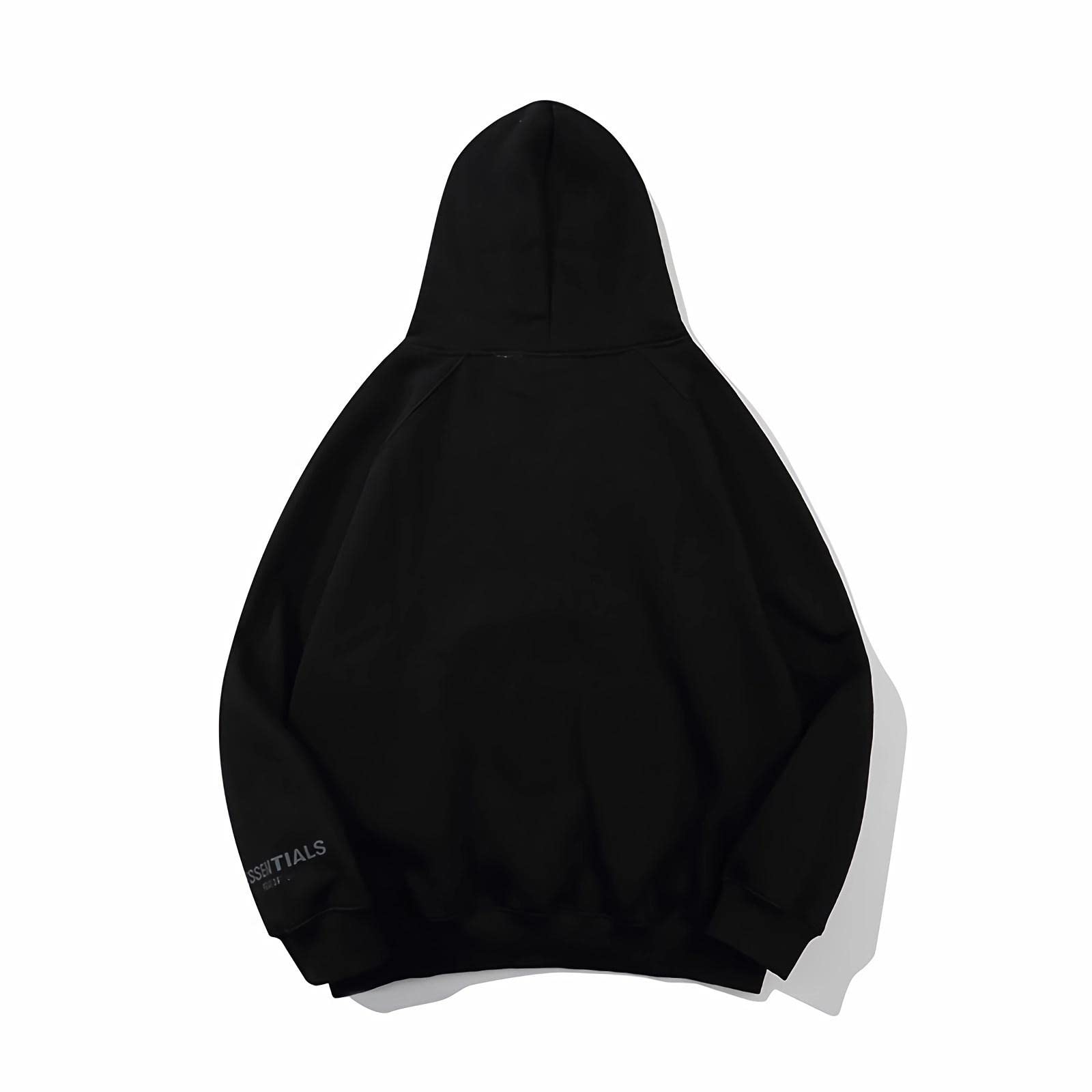 Gawdeoti Women Men Hip Hop Couples Letter Print Loose Oversized Long Sleeve Solid Color Unisex Sweatshirt, Black