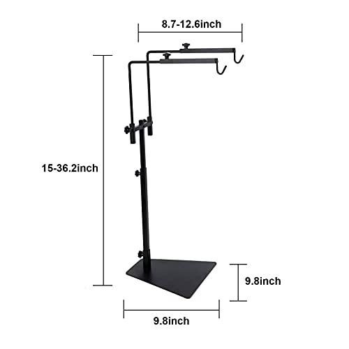 2 Hooks Ajustable Reptile Lamp Stand Bracket.Reptile Heat Light Stand Terrarium Metal Basking Lamp Holder, Use for Reptile Cold-Blooded Animals or Succulent Plants Glass Terrarium Heating Light