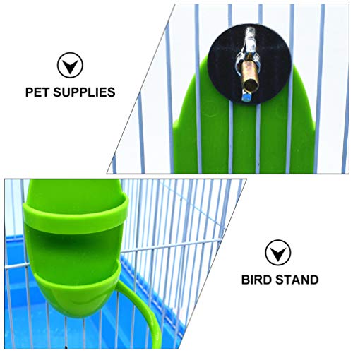 POPETPOP Bird Feeding Cup, Cuttlebone Holder Bird Cage Bowl Stand Food Holder for Budgies Parakeet Cockatiel Conure Lovebird 2Pcs