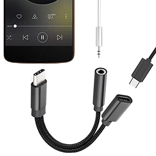 Kingjinglo USB C to 3.5 Mm Headphone Jack Adapter Compatible with Type C to Headphone Auxiliary Cable Digital Audio Converter Type-c Adapter Cable
