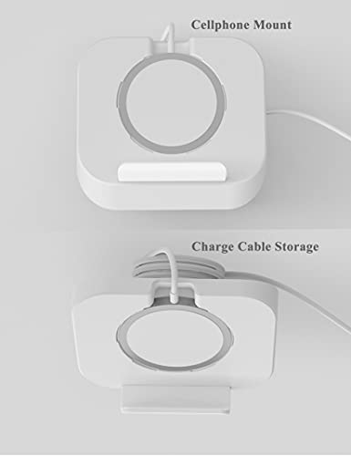 Phone Wall Mount for Magsafe Charger Bedside Phone Holder Compatible with Magsafe Accessories Fit for iPhone 12/12 Pro/ 13 Pro Max(Charger Not Included) (White)