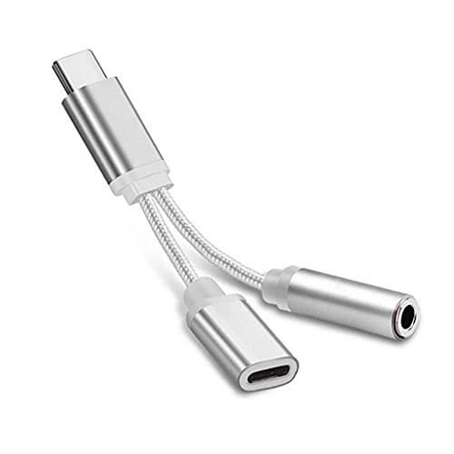 Kingjinglo USB C to 3.5 Mm Headphone Jack Adapter Compatible with Type C to Headphone Auxiliary Cable Digital Audio Converter Type-c Adapter Cable