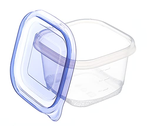 32oz Square Plastic Reusable Storage Containers with Snap On Lids - Airtight Reusable Plastic Food Storage, Leak-Proof, Meal Prep, Lunch, Togo, Stackable, Bento Box, BPA-Free by EcoQuality (3)