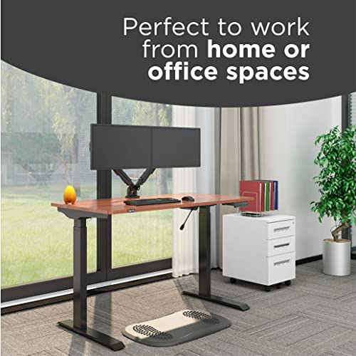 Comfty Home/Office Height Adjustable Table, 28.7β to 48.4β, Mahogany/Black