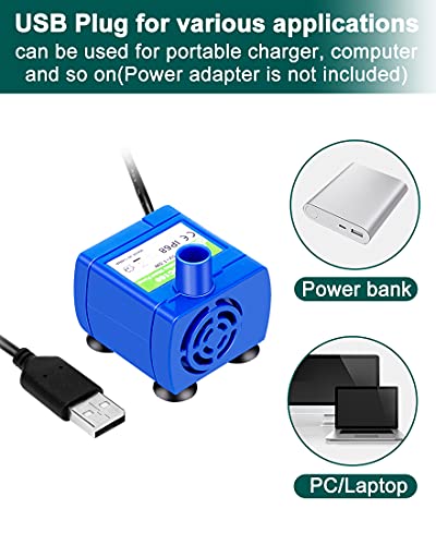 Cat Water Fountain Pump,Pet Fountain Pump Replacement Pump DR-DC160 Motor for 360°Stainless Steel Cat Fountain and Cupcake Ceramic Cat Drinking Fountain(No LED Light)