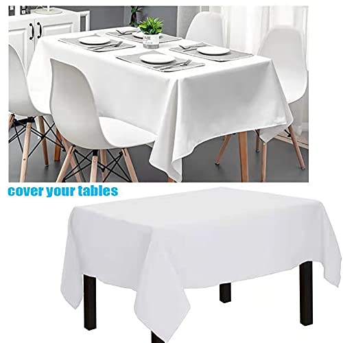 Polyester Fabric by The Yard with Spandex,Knit Single Jersey Stretch Fabric for T Shirt, Pet Dec.Tablecloth, Dust Cover, DIY (White Solid 1 Y)